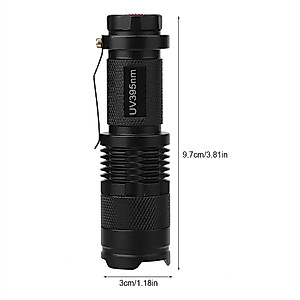Fdit Torch Flashlight Ultra Bright LED Tactical Flashlight Perfect for Camping Biking Home Emergency 395/365 nm (Batteries Not Included)(365nm)