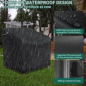 AKEfit Patio Chair Cover Outdoor Chair Cover Heavy Duty Waterproof Furniture Chair Covers For Chairs 2 Pack All-Weather protection Outdoor Furniture Covers Fits up to 38W X 35D X 31H,Black