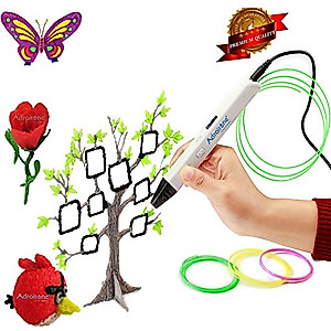 3D Pen / 3D Printer Filament ABS 1.75mm Plastic 328 Linear Feet Pack of 20 Colors Filaments 16.4 ft Each. Each Color in a Separate Vacuum Sealed Pack for Easy use