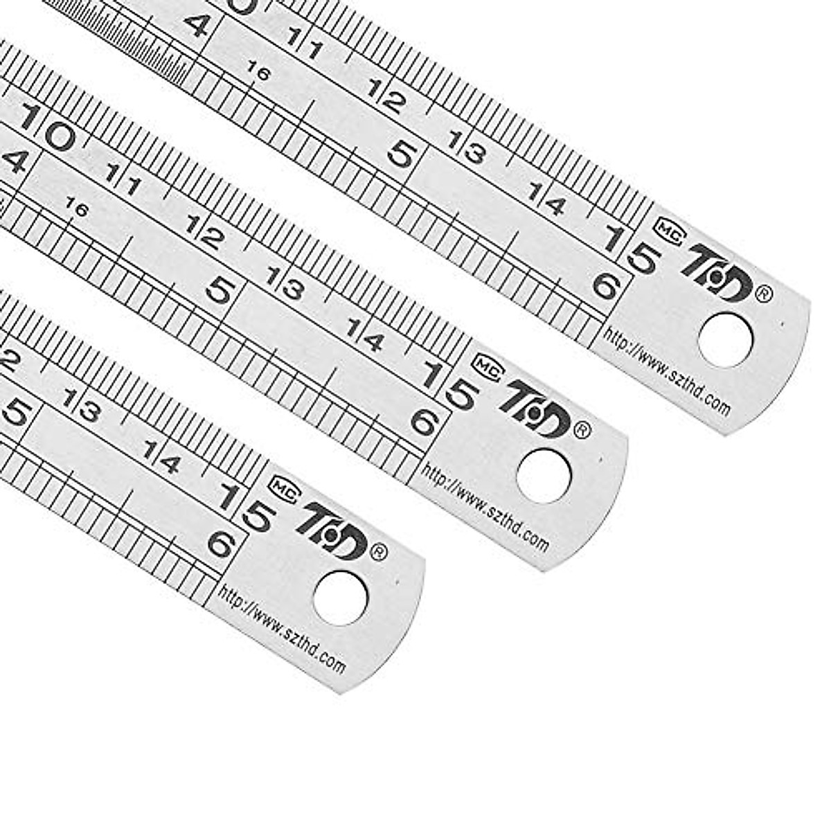 Ruler Metal Straight Edge Ruler Stainless Steel Ruler 6 Inch Ruler Set Rulers Bulk 12 Pack
