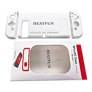 HEATFUN Protective Shell Case for Switch, Dockable White Cover Case for Switch