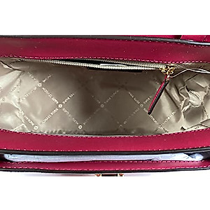 Michael Kors Berry Multi Manhattan Medium Top Handle School Leather Satchel