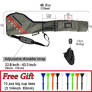 Golf Club Carry Bags Pro B-99 Sunday Bag with 10 Free Plastic Tees Lightweight Thick Waterproof Portable Clubs Travel Case Driving Range Practice Training Gift for Men Women (Red)