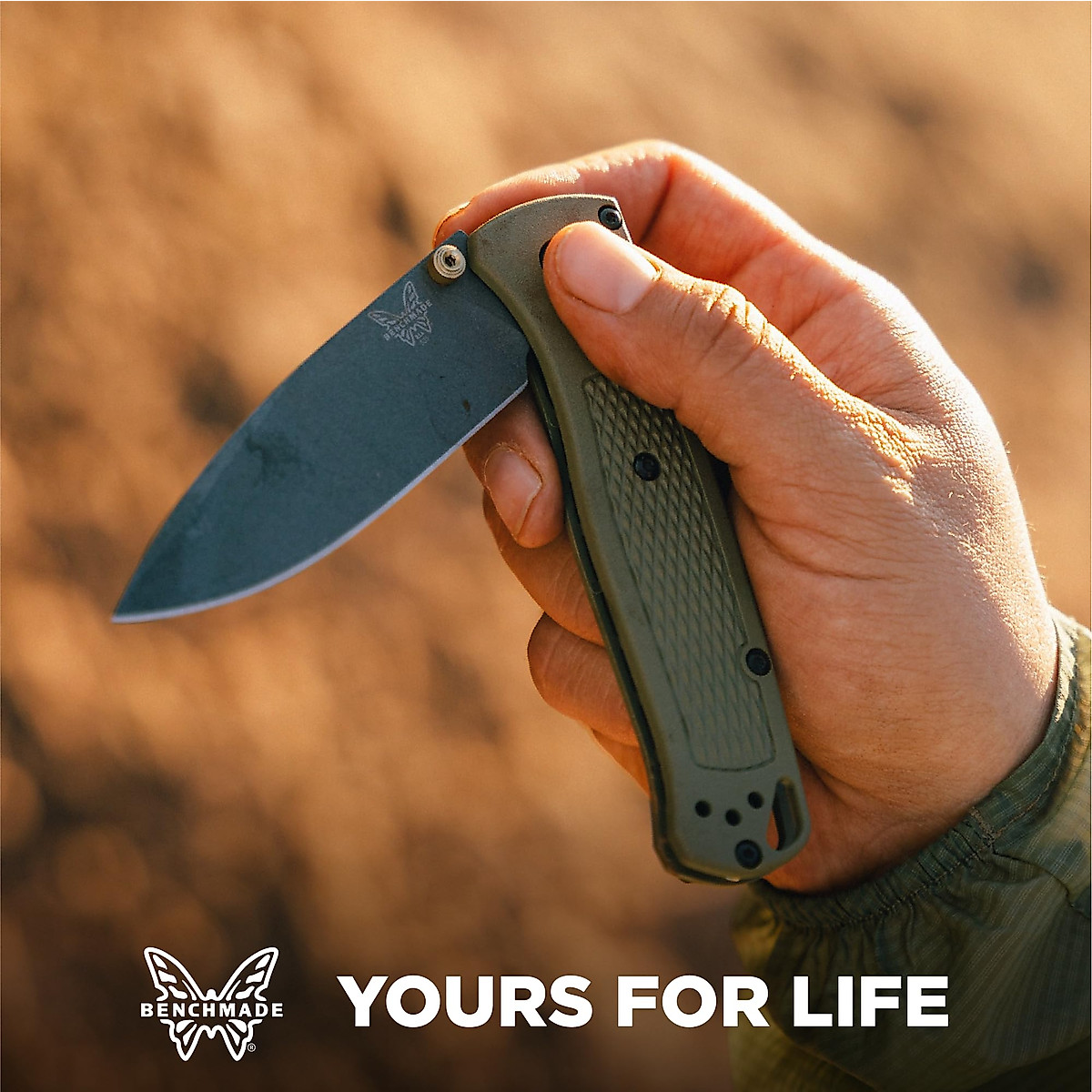Benchmade - Bugout 535 EDC Knife with Ranger Green Grivory Handle (535GRY-1)