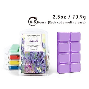 LA BELLEFÉE Wax Melts Wax Cubes, Soy Wax Candle Melts, Decoration Lavender, Fresh Linen, Winds in Summer, Sea Breeze, Raspberry&Cinnamon, Espresso, Cherry