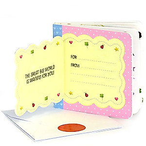 What Are Little Girls Made Of: Little Bird Greetings, Greeting Card Board Book with Personalization Flap, Gifts for Birthday, Baby Showers and More