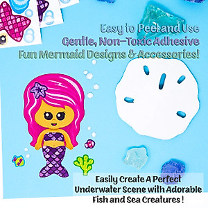 24 Make A Sea Sticker Sheets - Stickers of All Your Kids Favorite Sea Life - Fun Craft Project for Children - Perfect Birthday Party Favors for Mermaid & Under The Sea Themed Parties