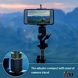 8 Pack Camera Screw Adapter 1/4 Male to 3/8 Female and 3/8 Male to 1/4 Female Camera Screw Adapter for Camera Tripod Stand Microphone Stand Mic Mount (Black)