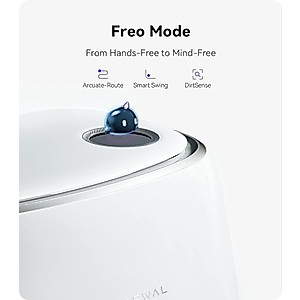 NARWAL Freo Robot Vacuum and Mop Comb, Washing & Drying, Dirt Sense Ultra Clean, Auto Add Cleaner, LCD Display, Smart Swing, Arcuate-Route, WiFi, APP Control, White
