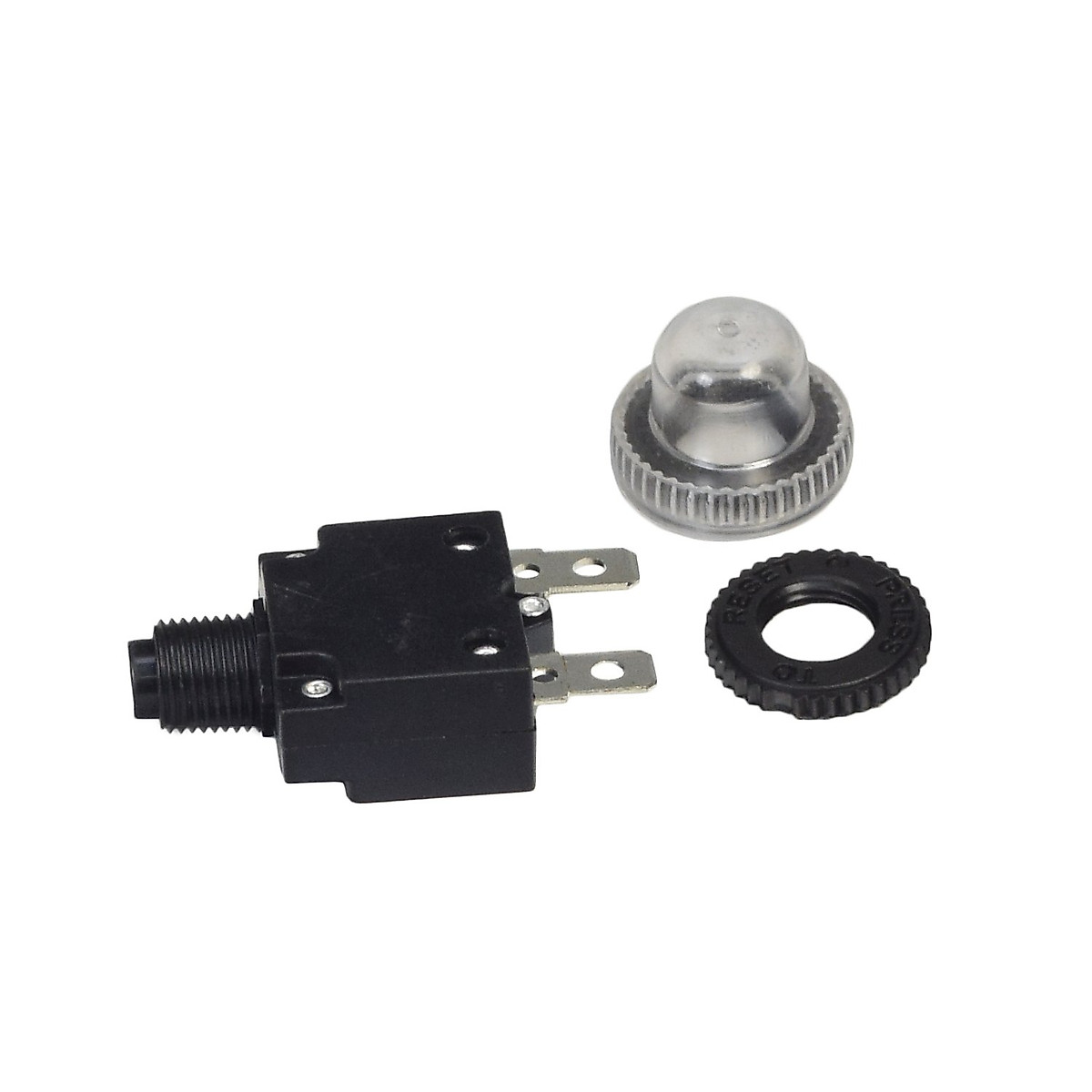 Zephyr® 20 Amp DC Circuit Breaker Push-Button Reset with Quick Connect Terminals and Waterproof Button Cover