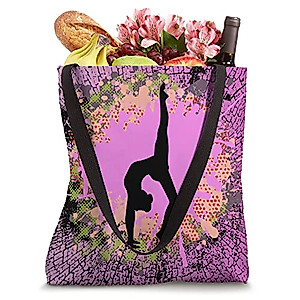 Pink Gymnastics Funky Graphic Design Gymnast Handstand Queen Tote Bag