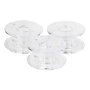 SINGER 06543 Class 15J Bobbins, Transparent, 12-Count