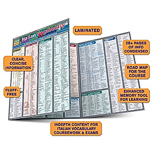 Italian Vocabulary QuickStudy Laminated Reference Guide (QuickStudy Academic)