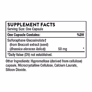 Thorne Crucera-SGS - Broccoli Seed Extract for Antioxidant Support - Sulforaphane Glucosinolate (SGS) - 60 Capsules