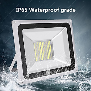 Viugreum 100W LED Flood Light, Waterproof IP65 Outdoor Work Lights, 110V 8000LM Daylight White(6000K), Super Bright Security Floodlights, Wall Lights for Garage, Garden, Yard
