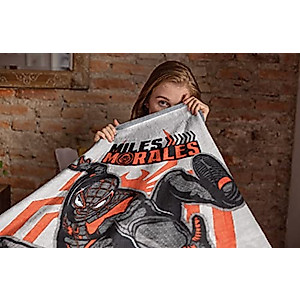 Northwest Marvel Miles Morales Spiderman Micro Raschel Throw Blanket 48" x 60"