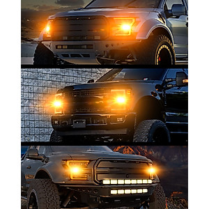 LASFIT 4257 LED Bulbs 4257NA Turn Signal Light for 2022 Maverick Lariat for 2019 2020 2021 2022 F Series Super Bright Daytime Running Light DRL Parking Light Upgrade Blinker Amber Yellow (2 pcs)