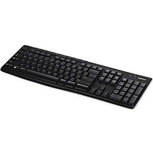 Logitech 920003051 K270 Wireless Keyboard, USB Unifying Receiver, Black