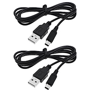 The Lord of the Tools 2Pcs USB Power Charger Cable Cord Replacement Compatible with Nintendo DSI/ 3DS/ 3DS XL/New 3DS / New 3DS XL/3DS LL USB Charging Cord Black