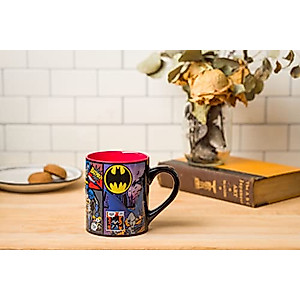 Silver Buffalo DC Comics Batman Comic Panel Ceramic Coffee Mug, 14 Ounces