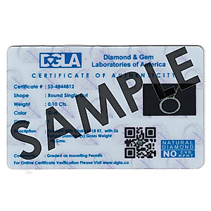 Dazzlingrock Collection 0.10 Carat (ctw) DGLA Certified Round White Diamond Circle Pendant (Gold Chain Included) 1/10 CT, 18K Yellow Gold