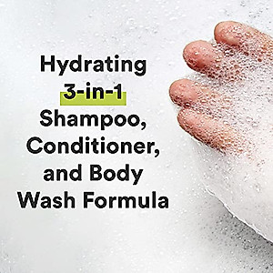 Suave Men Shampoo, Conditioner, Body Wash for Hydrated Hair & Skin Aloe Vera + Vitamin B7 3 in 1 Shampoo Conditioner Bodywash 28 oz