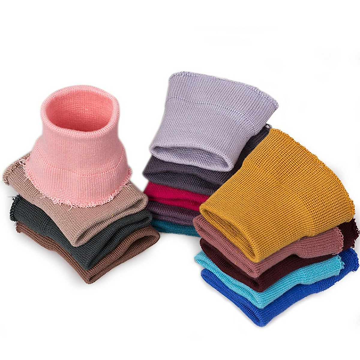 1 Pair Seamless Tubular Knit Stretchy Rib Cuffing Material Replacement for Sweatshirt Jacket Sleeve Cuff Sewing DIY, Olive