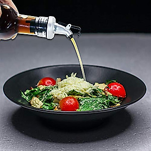 YEBODA 8oz Clear Glass Olive Oil Dispenser Bottles, Olive Oil and Vinegar Cruet Bottle Includes Pourers, Funnel and Labels, Cooking Oil Container for Kitchen 6 Pack