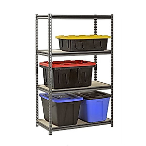 Muscle Rack UR361860PB4P-SV Silver Vein Steel Storage Rack, 4 Adjustable Shelves, 3200 lb. Capacity, 60" Height x 36" Width x 18" Depth