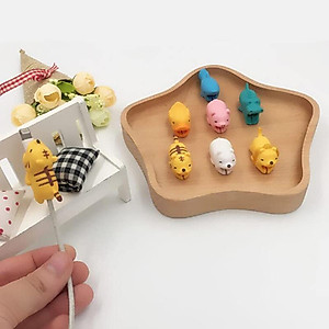 Borang Cable Protector Animal Bites 12 Pcs for iPhone, Samsung, Android Charger and Ipad USB Cord, Phone Accessory Protect Charger, Cute Animals Shark Tiger Rabbit Etc, Charging Savers Procedures
