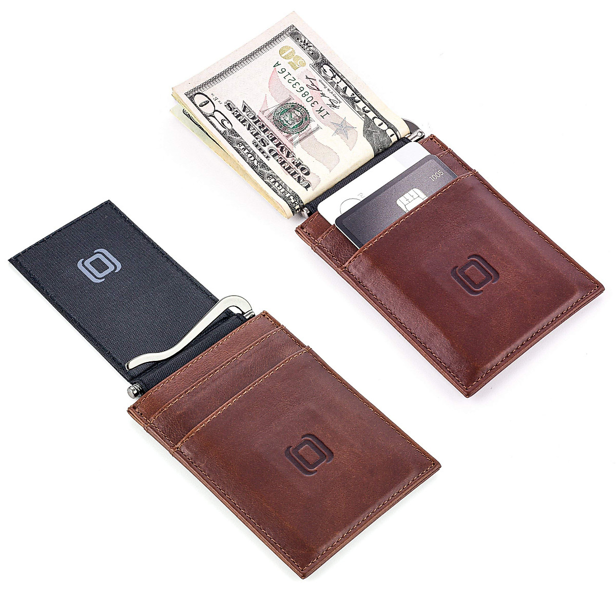 Dockem The Rȳd with Cash Corral Minimalist Modular Wallet, Genuine Leather
