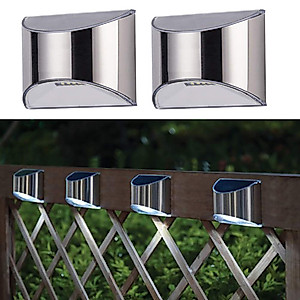 SOLUSTRE LED Outdoor Flood Lights Solar Pathway Light Solar Motion Sensor Light Solar Powered Flood Lights Solar Motion Detector Lights Solar Wall Light Stainless Steel Stair Light