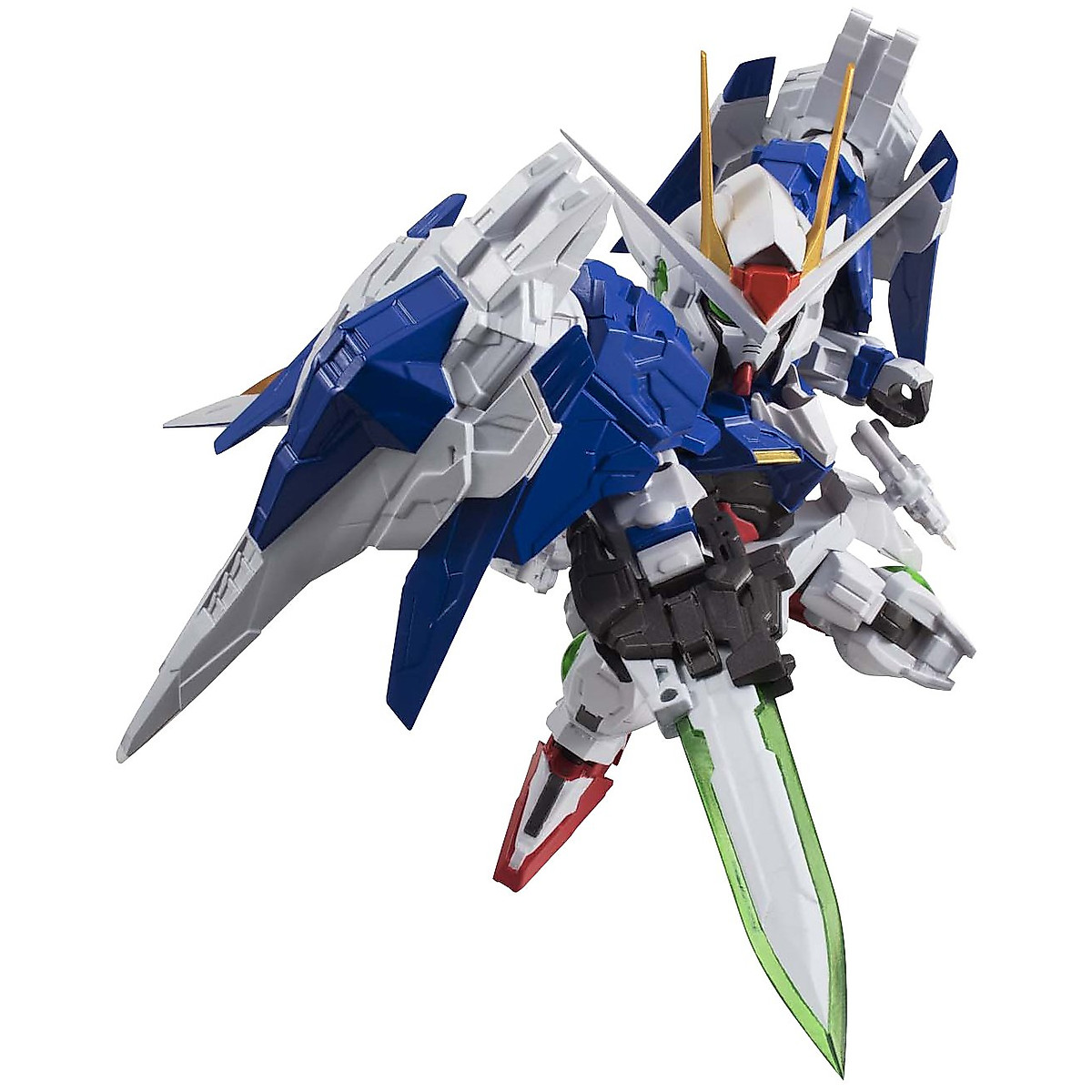 TAMASHII NATIONS Bandai Nxedge Style 00 Gundam and 00 Raiser 00 Gundam Action Figure