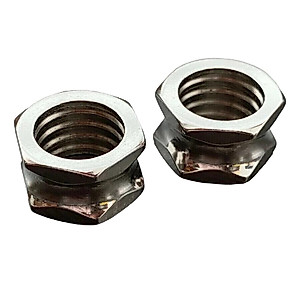 Lobal Domination PAIR of Steel Hexagon Screw Bolt Tunnels Double Flare Plugs Earlets Gauges (00g (10mm))
