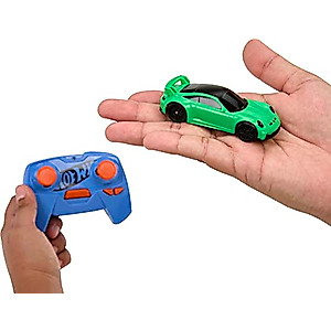 Hot Wheels 1:64 Scale RC Toy Car, Remote-Control Porsche 911 for On & Off Track Racing with USB Cable for Recharging