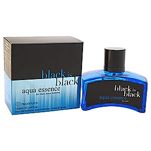 Nuparfums Group Black is Black Aqua Essence Eau de Toilette, 3.4 Ounce