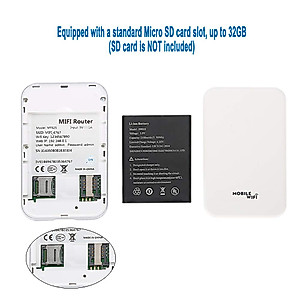 Bewinner Portable 4G Wireless WiFi Router, MF925 4G LTE WiFi Mobile Router, Unlocked Mini WiFi Box Data Terminal Box WiFi Wireless Router/Card Support 4G/LTE-FDD:B1/B3/B5, 3G/WCDMA:B1