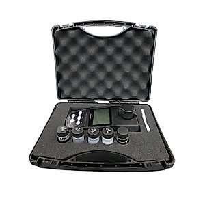 Portable Turbidimeter Turbidity Meter Kit Turbidity Tester with 4 PCS Calibration Solution Vials Range 0~1100 NTU/FNU 0~275 EBC 0~9999 ASBC