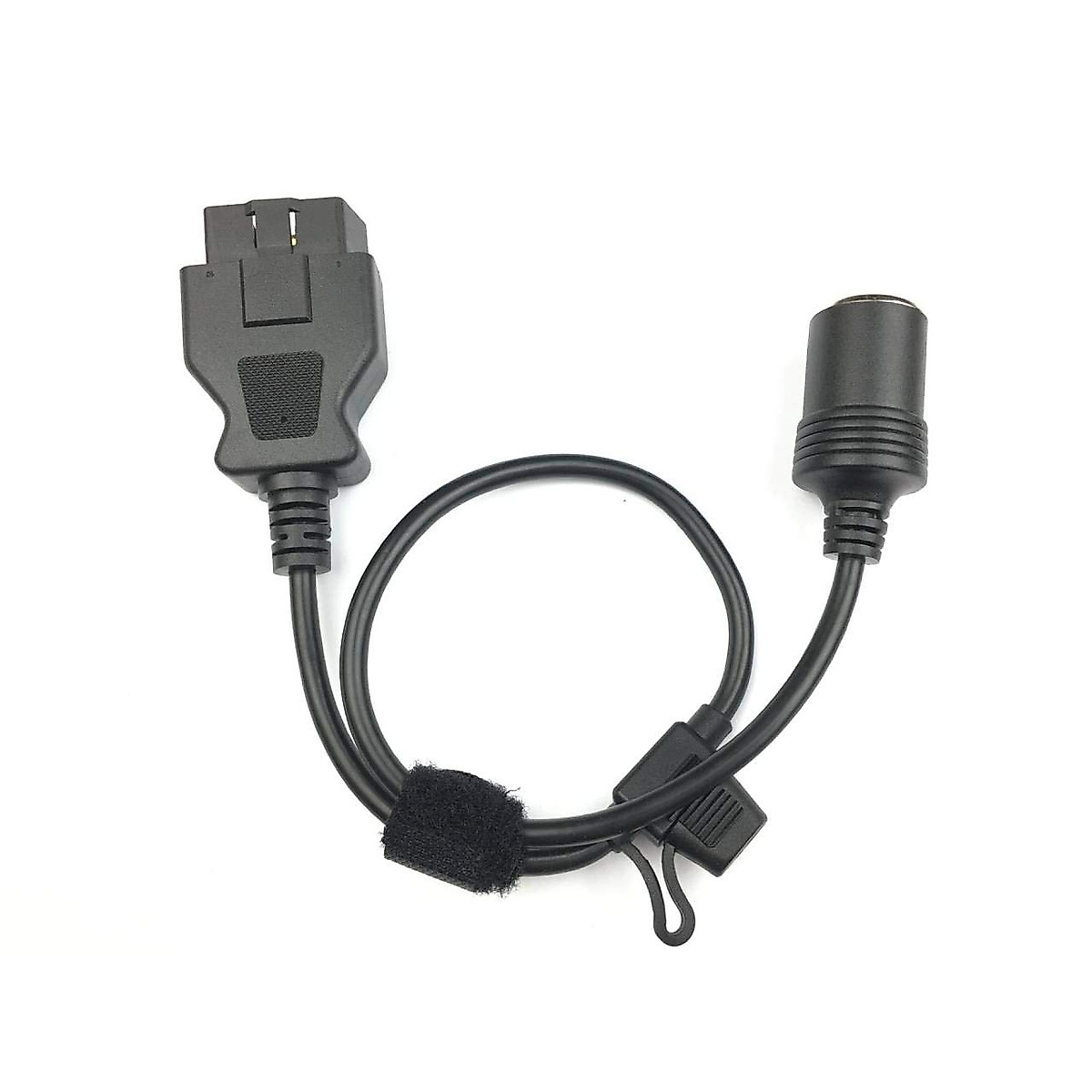 OBD2 to Cigarette Lighter Female Connecter Vechile Car Constant Power Cable 16AWG Safely with 15A Fuse