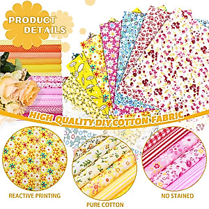 Preboun 1500 Pcs 4 x 4 Inches Cotton Fabric Square Bulk Precut Craft Fabric Bundle Floral Patterns Sewing Quarters Fat Flower Fabric Quilting Patchwork for DIY Craft Sewing Clothing Scrapbooking