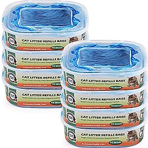 Varycony Cat Litter Refills Bag Cartridge Compatible with Your Genie Litter Standard Pail, Plus Pail, 8 Pack (NOT Compatible with Your Genie Litter XL Pail)