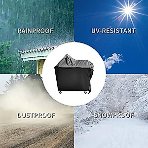 Andacar Outdoor Sink Cover for Cuisinart Outdoor Prep Table, Waterproof Sink Station Cover Dustproof Prep Table Cover Durable Prep Station Cover for Grill Black-48x24x48inch