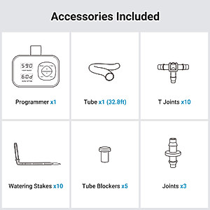 Kollea Reliable Automatic Watering System, Christmas Tree Plant Self Watering System Automatic Drip Irrigation Kit with 60-Day Programmable Timer, Indoor Irrigation System for Potted Plants