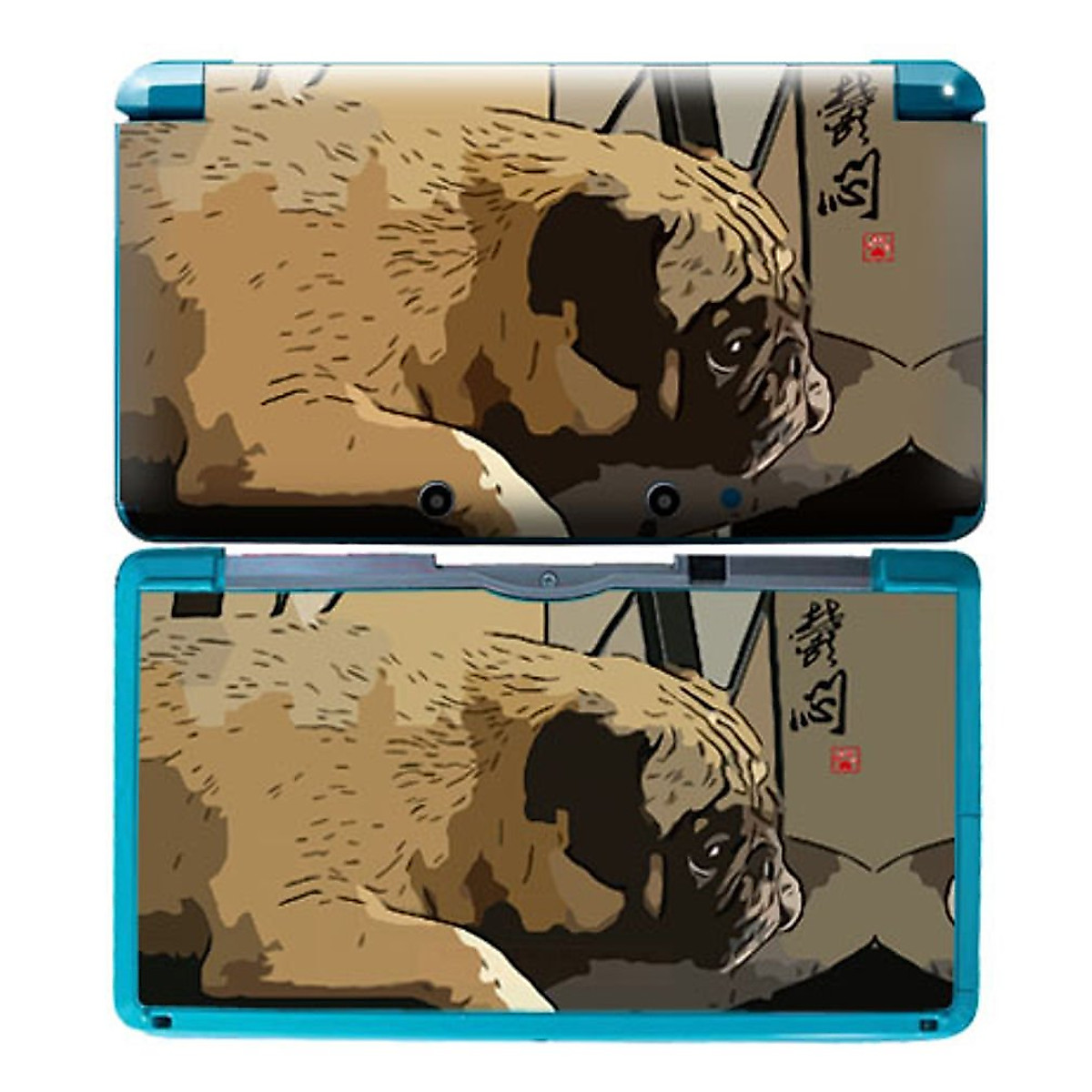 GLOOMY PUG Nintendo 3DS Cover Skin Decal Sticker Vinyl Matte Finish + Free Screen Protectors (For Old Version Prior 2015)