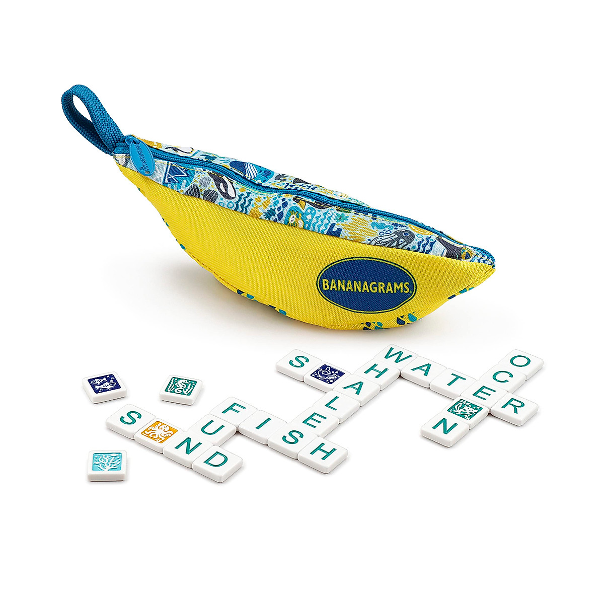 BANANAGRAMS Oceanic Edition Family Board Game, (u-3c-25447)