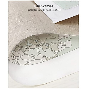 RUOPOTY Paint by Number for Adults Number Canvas Painting DIY Oil Painting Gift Kit Home Wall Living Room Bedroom Decoration (Orange Beach) 99921