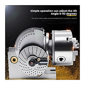 KACOME Three-jaw Chuck milling Machine Indexing Head Machine Tools Rotary Table Universal indexing Table Rotary Type Vertical Type Horizontal Type