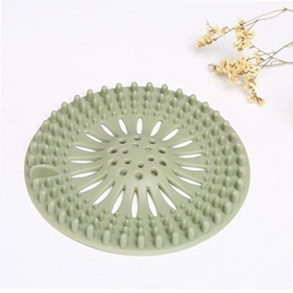 Ruluti 2pc Sink Sewer Filter Silicone Floor Drain Strainer Water Hair Stopper Bath Catcher Shower Cover Kitchen Bathroom Anti Clogging