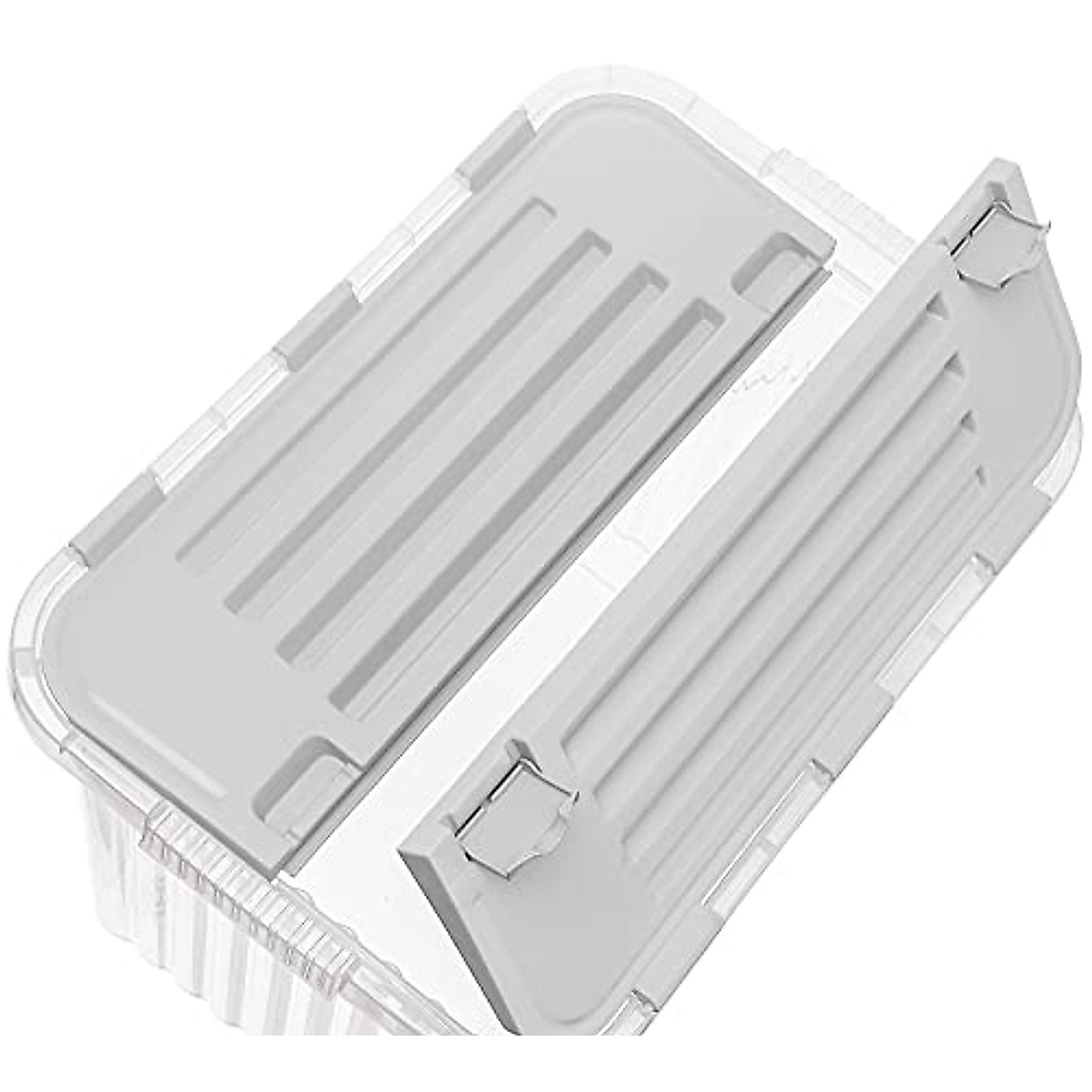 Superio 13 Gallon Hinged Lid Storage Tote; Stackable Storage Container with Lid (52 Quart, Bin with Hinged Lid)