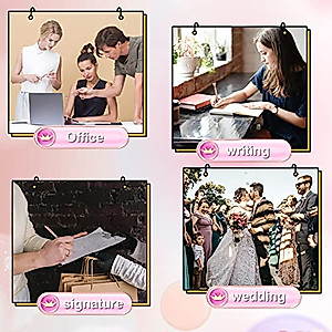 KINBOM 8 PCS Rose Gold Ballpoint Pen Set, Metal Cute Pens for Women, Rose Gold Office Supplies for Writing